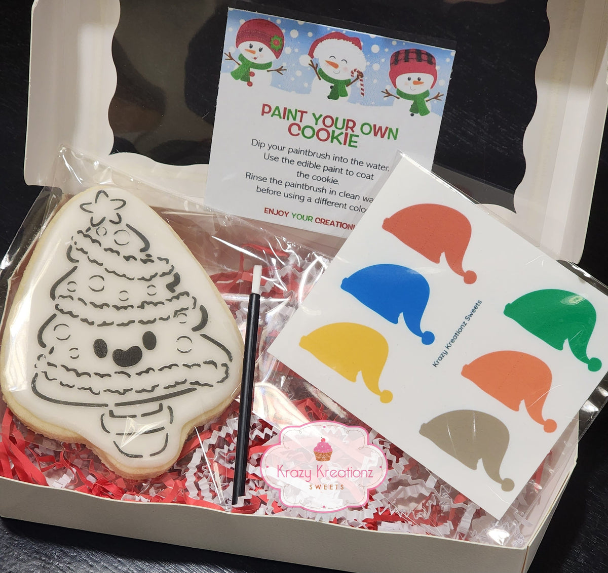 Paint Your Own Christmas Cookie Kit – Krazy Kreationz Sweets