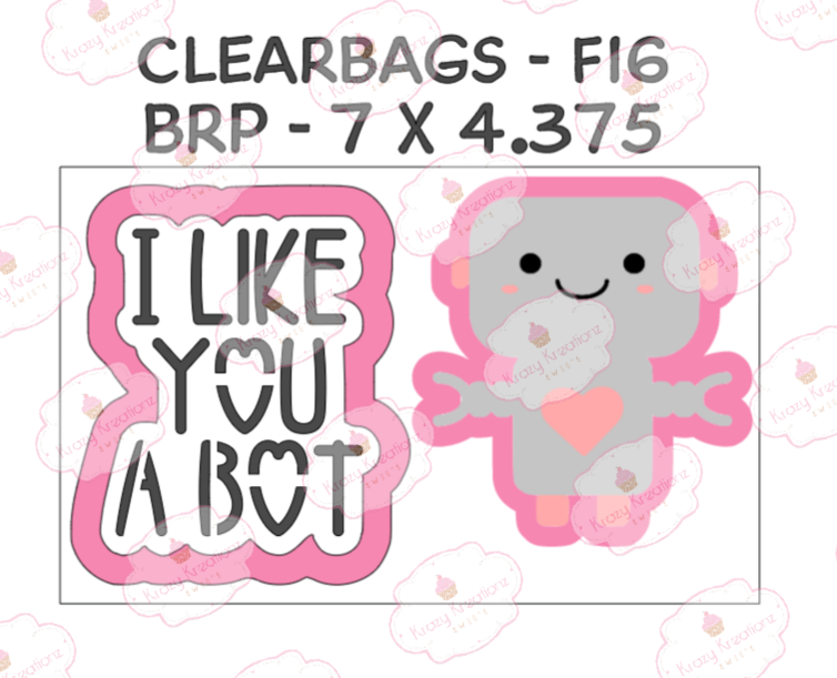 I Like You A Bot Cutter & Stencil – Krazy Kreationz Sweets
