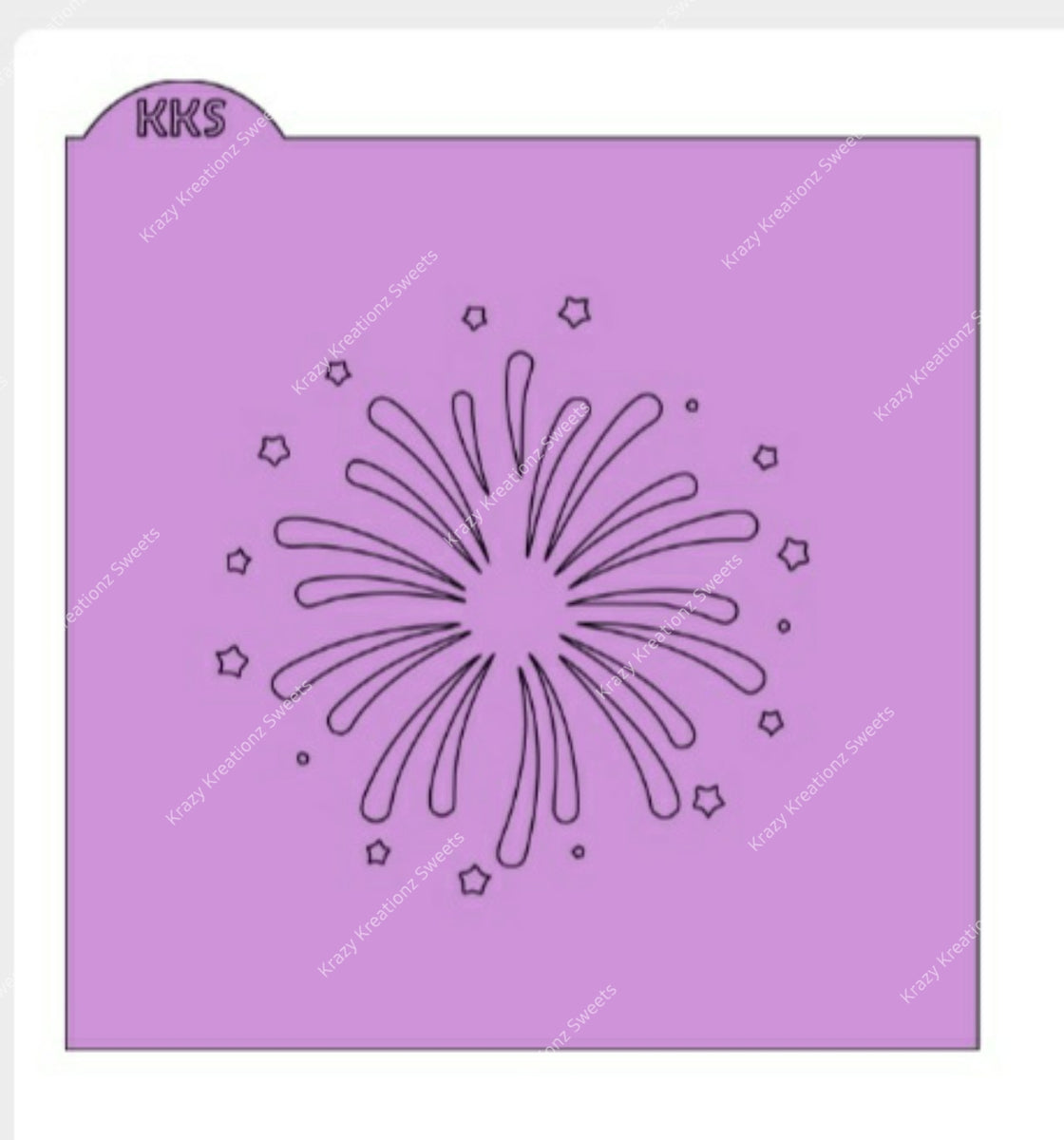 Firework Stencil – Krazy Kreationz Sweets