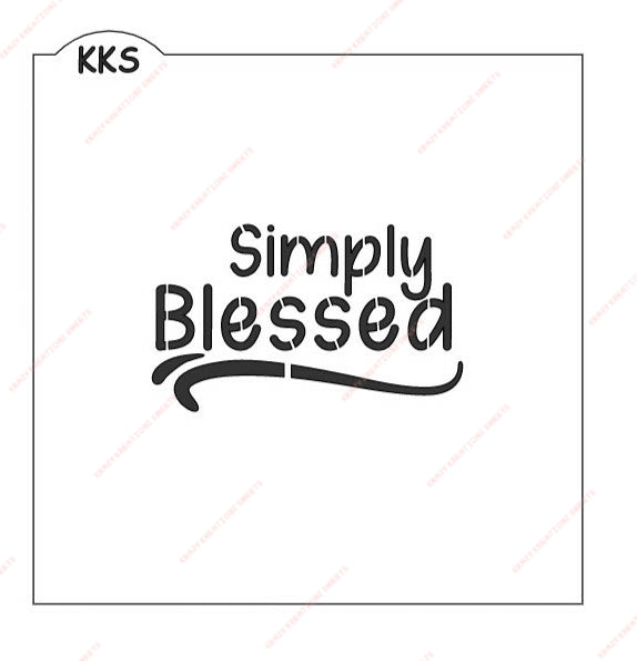 Simply Blessed Stencil – Krazy Kreationz Sweets