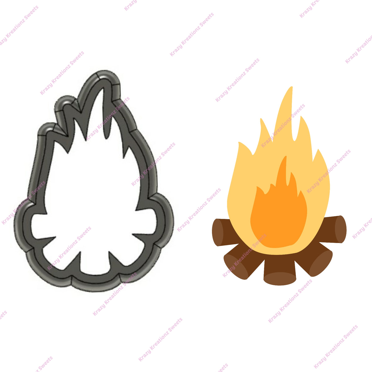 Fire Cookie Cutter – Krazy Kreationz Sweets