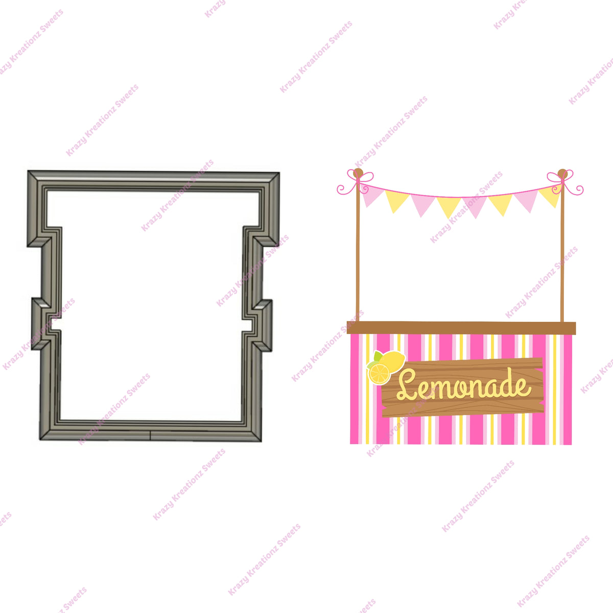 Lemonade Stand Cookie Cutter – Krazy Kreationz Sweets