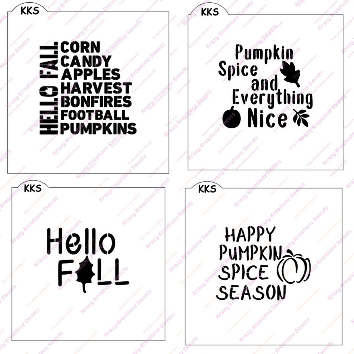 Fall Stencil Bundle – Krazy Kreationz Sweets