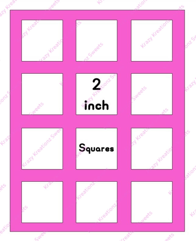 2 inch Squares Edible Image – Krazy Kreationz Sweets
