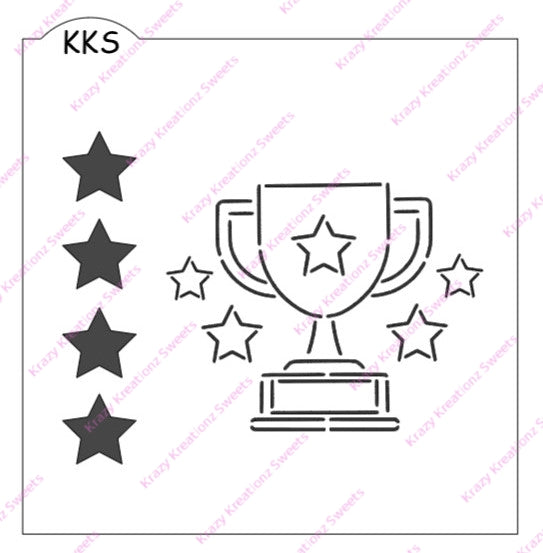 Paint Your Own Trophy Palette Cookie Stencil – Krazy Kreationz Sweets