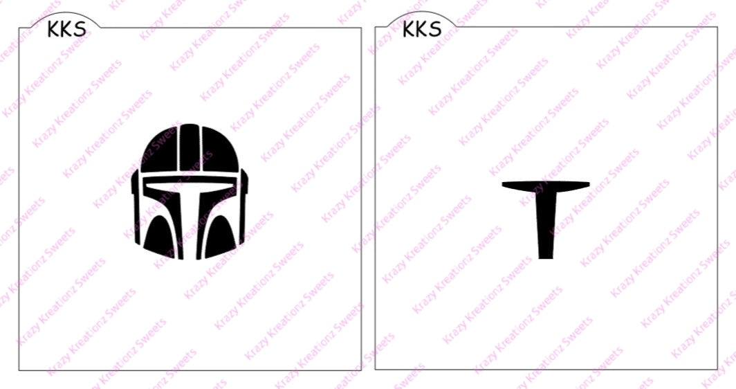 Mando 2 Layer Cookie Stencil – Krazy Kreationz Sweets