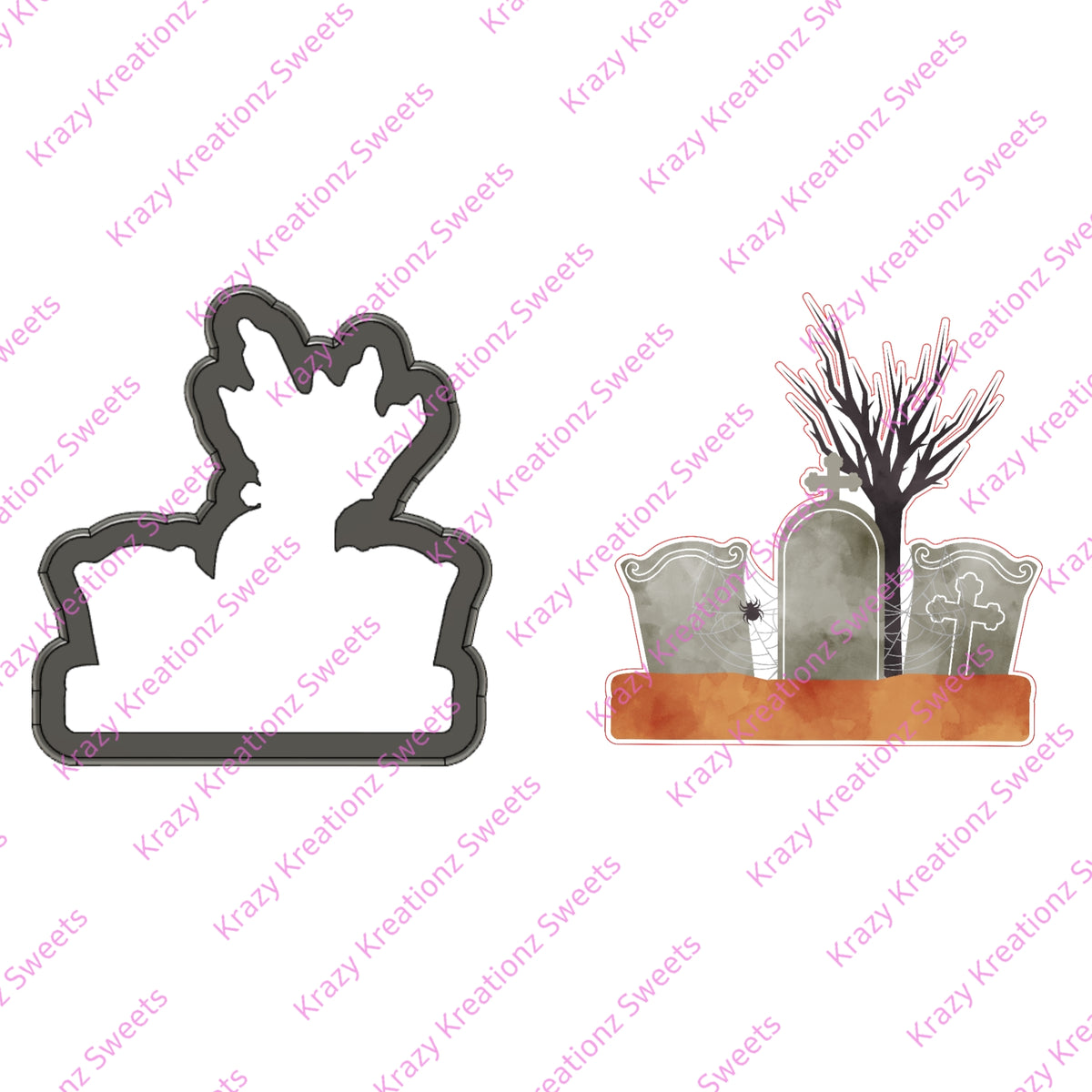 Grave Scene Cookie Cutter – Krazy Kreationz Sweets