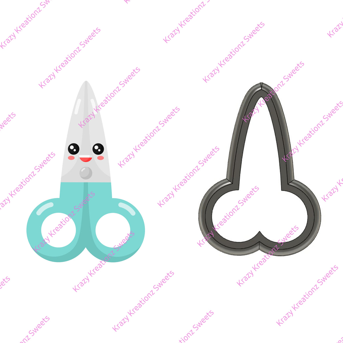 Scissors Cookie Cutter – Krazy Kreationz Sweets