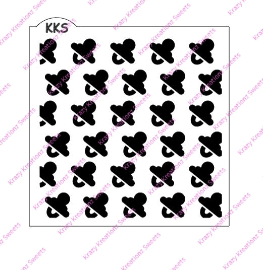Pacifier Background Stencil – Krazy Kreationz Sweets