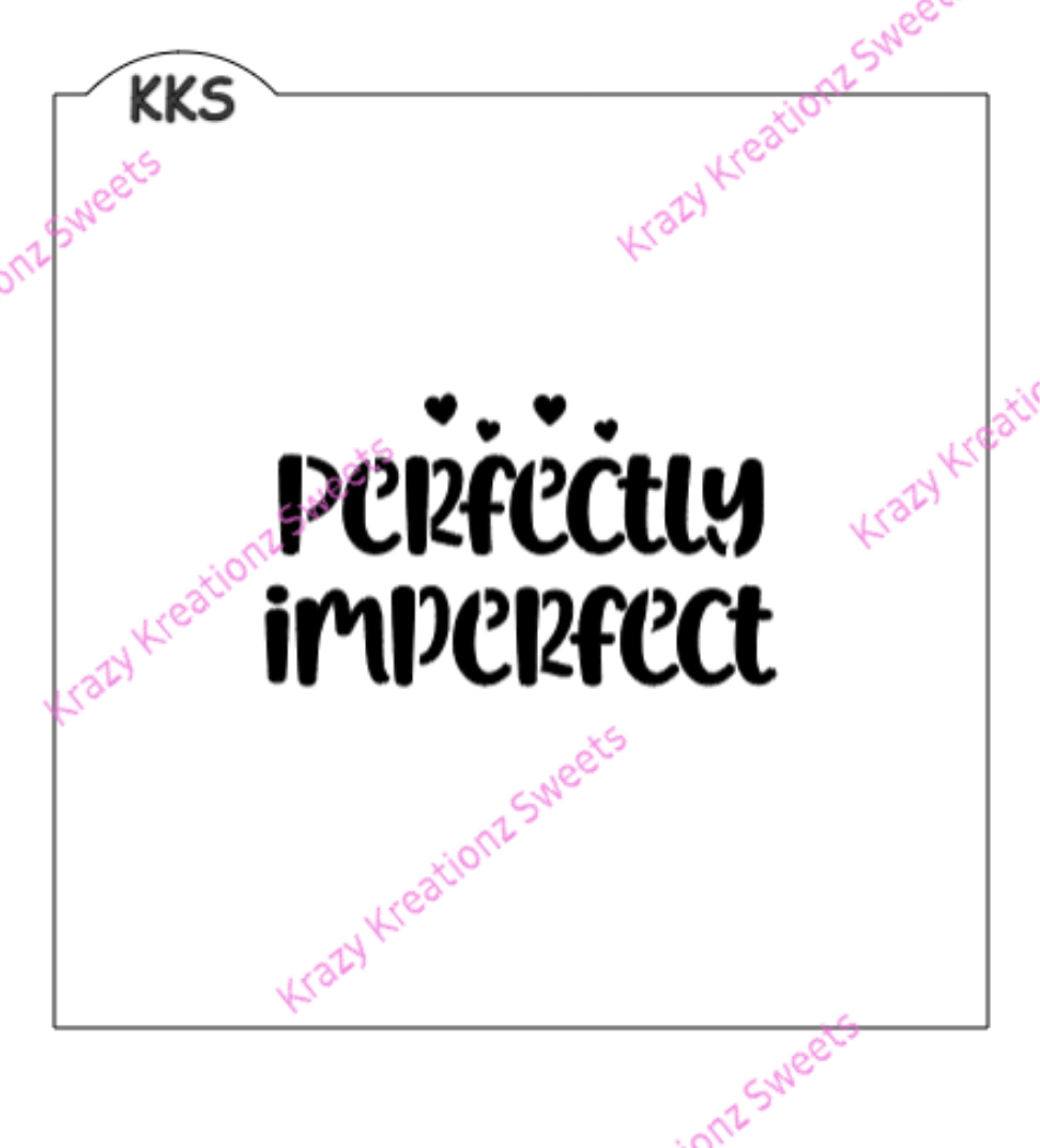 Perfectly Imperfect Cookie Stencil – Krazy Kreationz Sweets