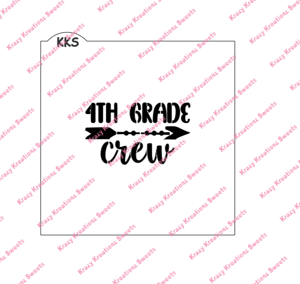 4th Grade Crew Stencil – Krazy Kreationz Sweets